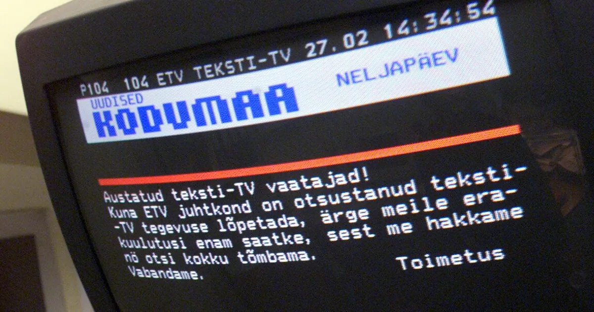 UNUSTATUD MEEDIUM Nii nad tapsidki Teksti TV. Mille järgmisena?