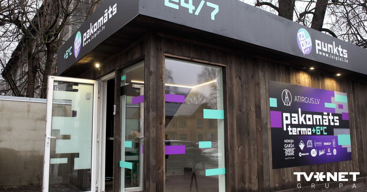 FOTO Āgenskalna tirgū atklāts pirmais pārtikas pakomāts Latvijā