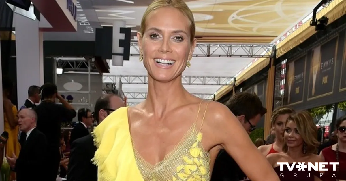 Heidija Klūma «Emmy» ceremonijā izrāda joprojām seksīgo augumu
