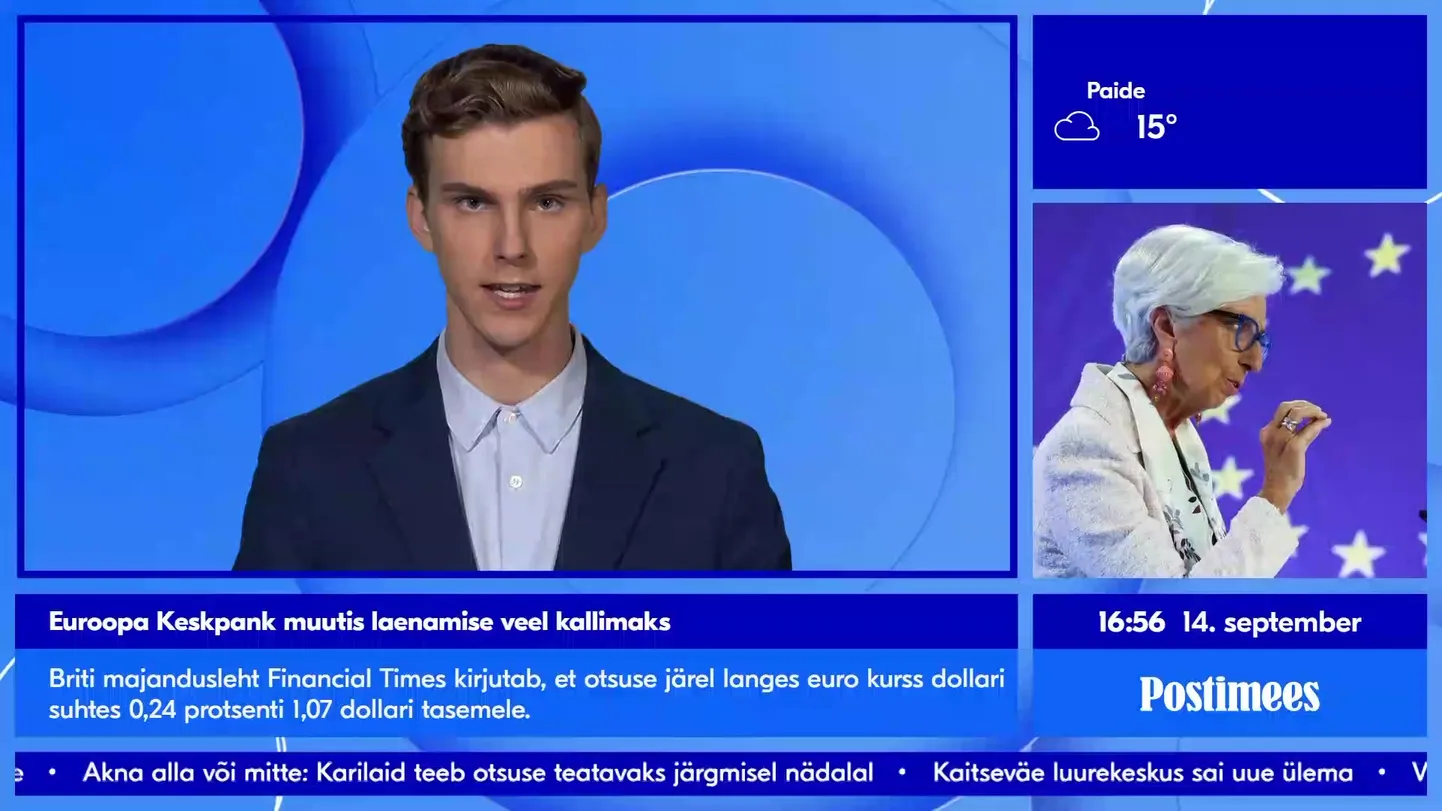 POSTIMEHE TELEUUDISED Euroopa Keskpank muutis laenamise veel kallimaks