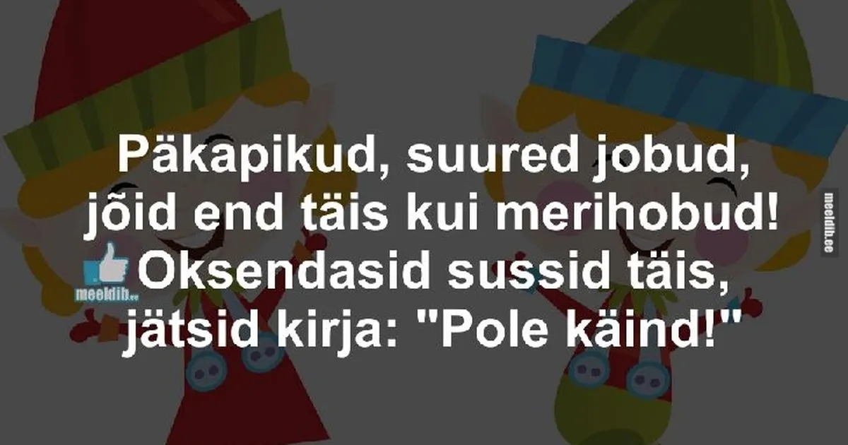 Päkapikud, suured jobud!