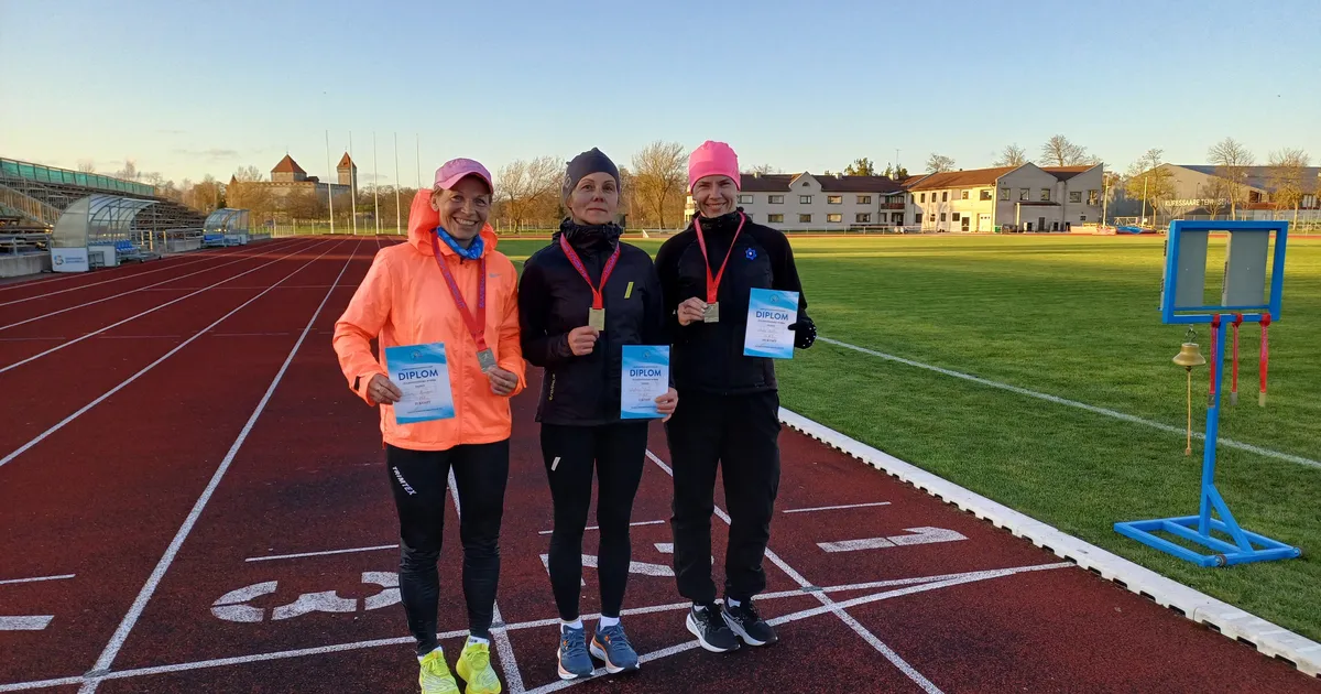 Maakonna meistrid 10 000 m jooksus Priit Kald ja Katrin Tänav