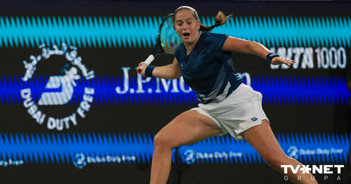 Ostapenko trīs setos zaudē Dubaijas "WTA 1000" turnīra pirmajā kārtā