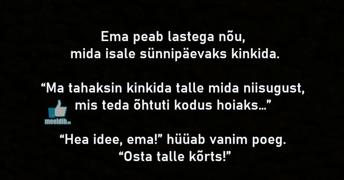 Mida isale sünnipäevaks kinkida?