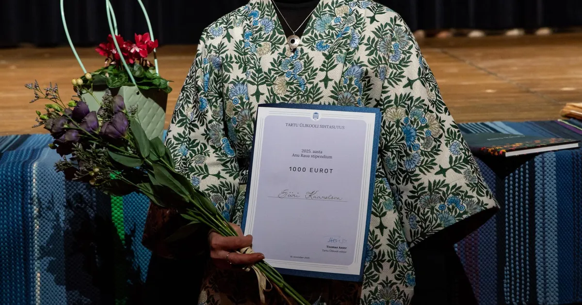 Anu Raua nimelise stipendiumi pälvis Siiri Kaarelson