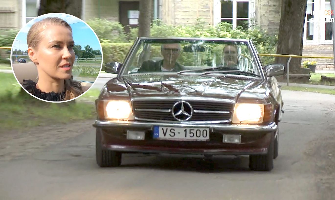Madara Biedriņa lepni izrāda savu "Mercedes" kabrioletu - Cilvēks un ...