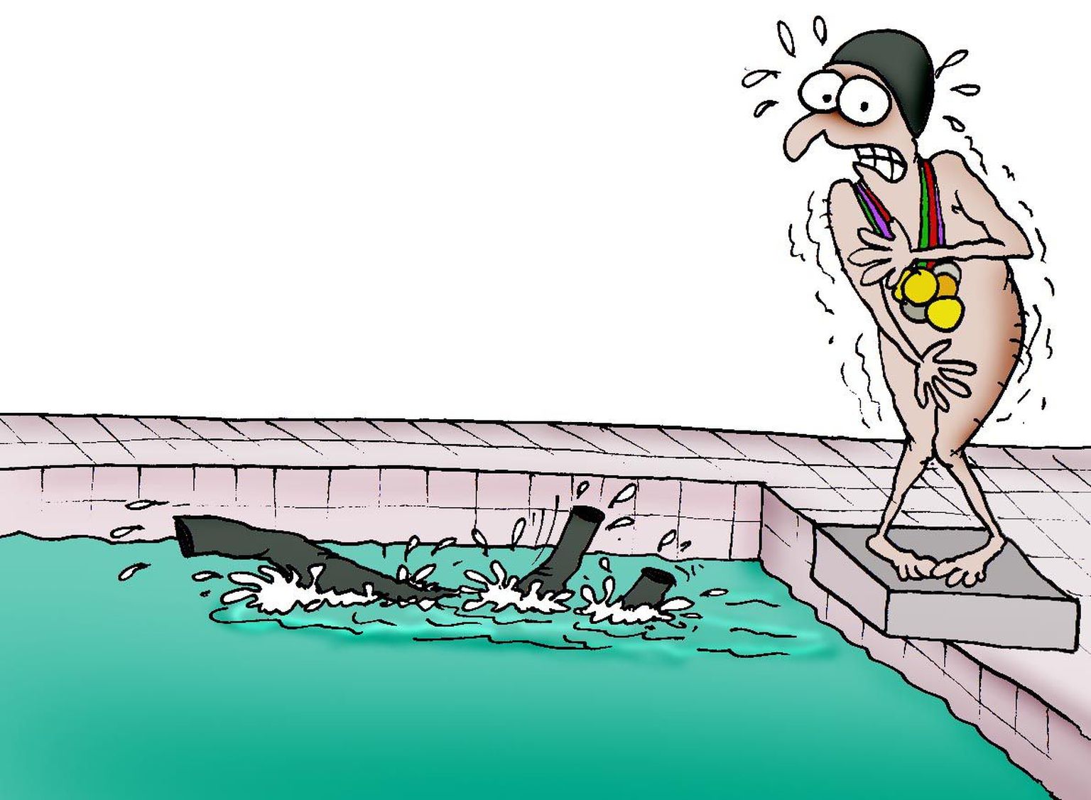 Päeva karikatuur: ujujad jäävad oma supertrikoodest ilma - Arhiiv ...