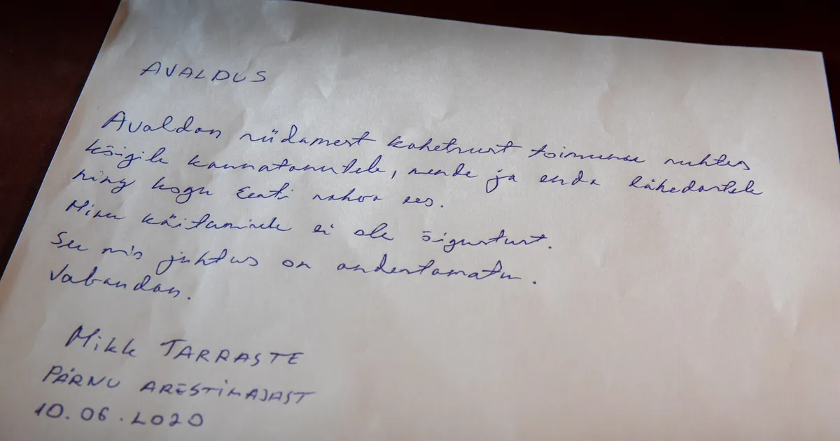 Piltuudis ja video: vaadake, mida kirjutas Lihula tulistaja avalikkusele