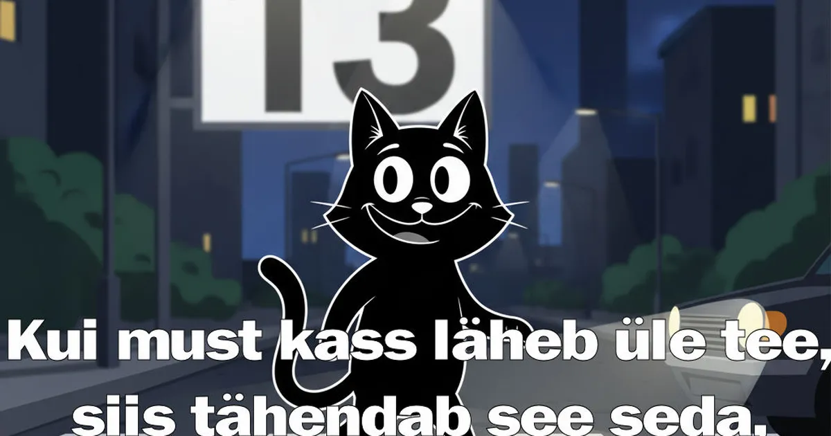 Kui must kass läheb üle tee...