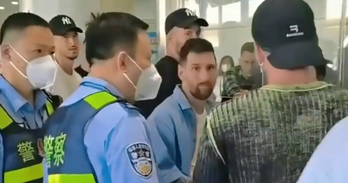 VIDEO Hiina politsei pidas Messi kinni