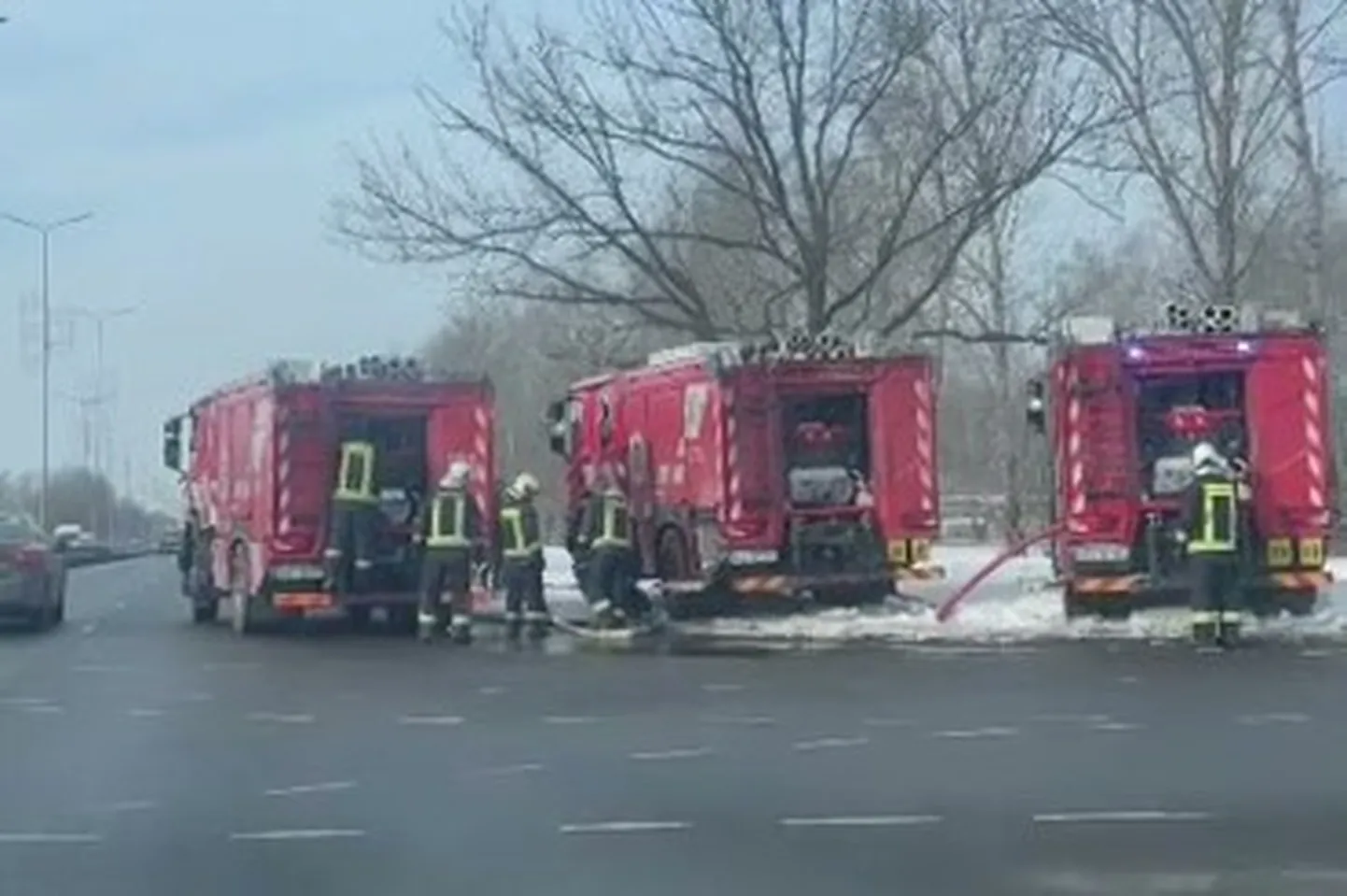 VIDEO Rumbulā trešdienas rītā izcēlies paaugstinātas bīstamības ugunsgrēks