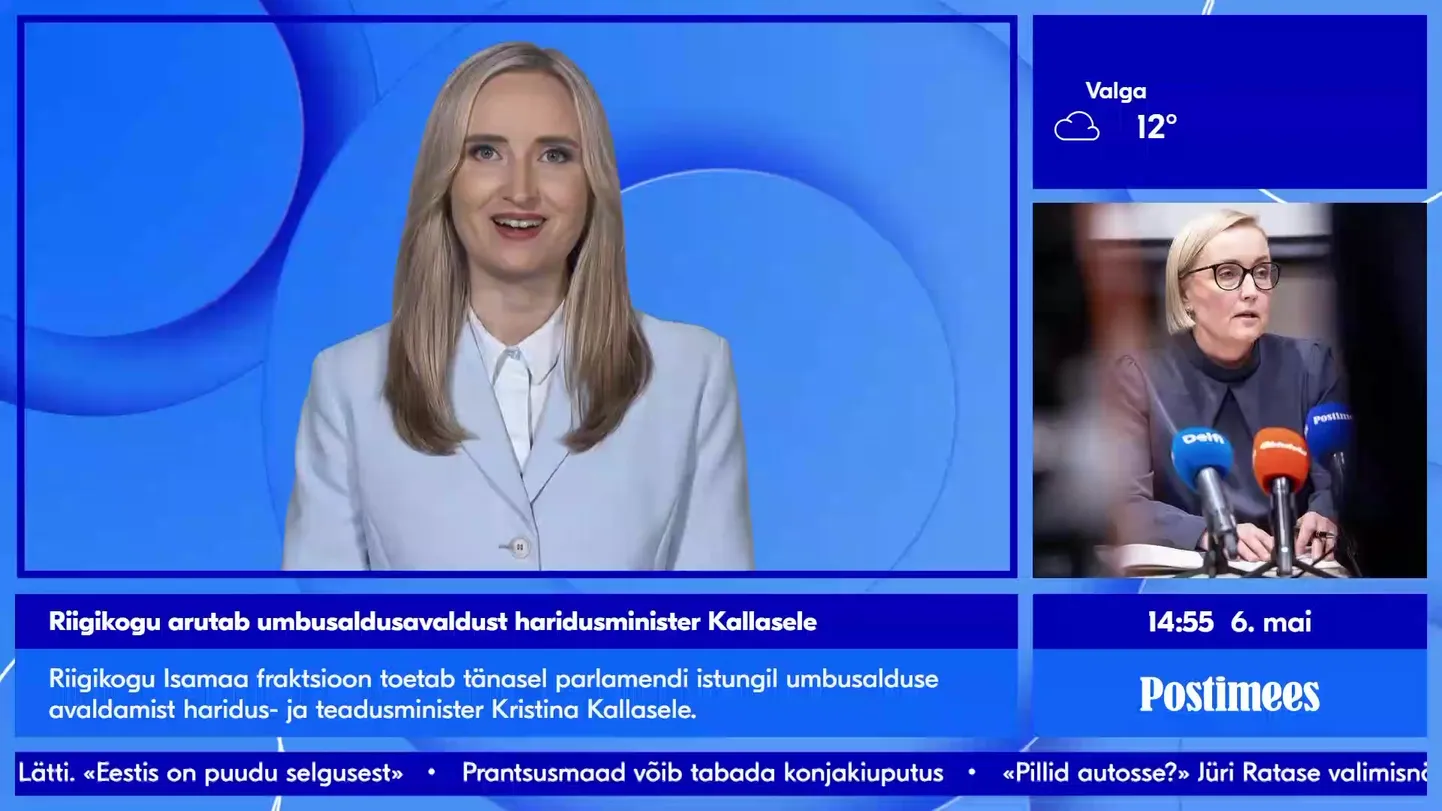 POSTIMEHE TELEUUDISED Riigikogu arutab umbusaldusavaldust ...